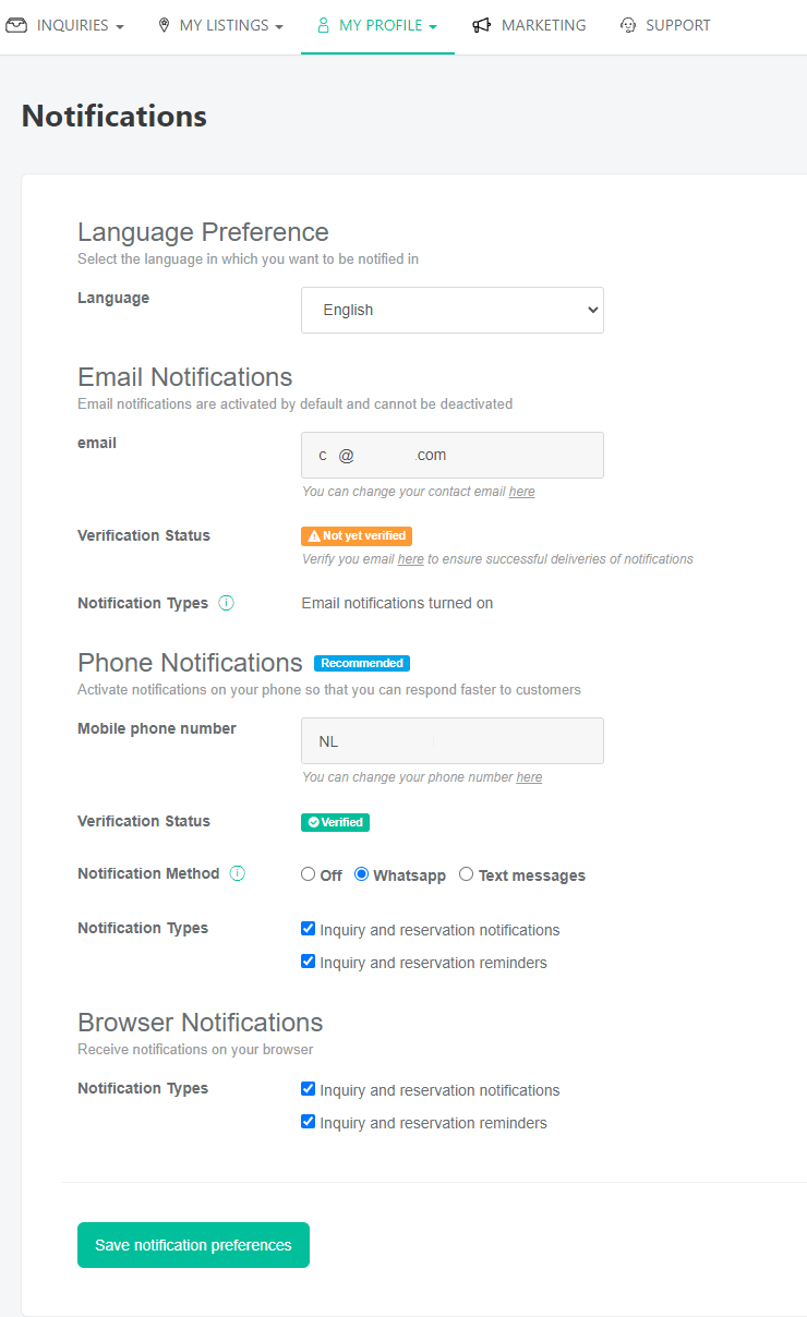 How do I set up my account notifications? – Tripaneer